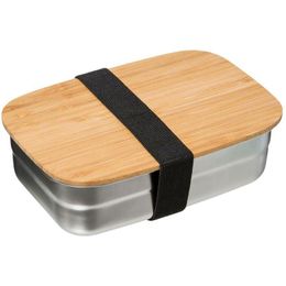 Lunchbox edelstahl bambusdeckel 0 -85l - Edelstahl Holz - 5five
