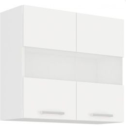 EKO White Glashängeschrank 80 Weiss matt Küchenzeile Küchenblock Einbauküche