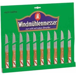 Windmühlenmesser Windmühlenmesser - Küchenmesser-Karte mit 10 Messern gerade Klinge 85 mm