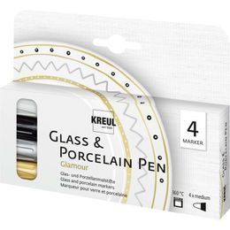 Kreul - Glass & Porcelain Pen 4er Set Glamour Bastelfarben