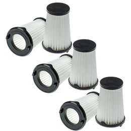 vhbw - Filterset 6x Faltenfilter kompatibel mit aeg QX8-1-45MB, QX8-1-45IB, QX8-1-45SM Staubsauger - Filter, Patronenfilter, schwarz weiß