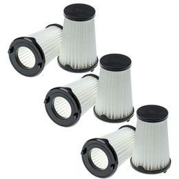 vhbw Filterset 6x Faltenfilter kompatibel mit AEG CX7-2-S360, QX8-1-45CR, CX7-2-B360, CX7-2-I360 Staubsauger - Filter, Patronenfilter, schwarz weiß
