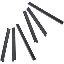 vhbw - 2x 3 Stück Gummilippen kompatibel mit Vorwerk Elektrobürsten eb 360, 370 - Mitnehmerlippen Set, schwarz