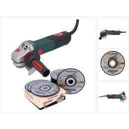 Metabo - we 15-125 Quick Winkelschleifer 1550 w 125 mm + 25x Toolbrothers mantis Trennscheibe