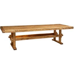 Biscottini Tisch im Country-Stil aus massivem Lindenholz mit natürlichem Finish