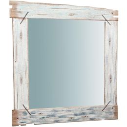 Biscottini Wandspiegel Spiegel zum Aufhängen aus Massivholz L90xPR3,5xH90 cm.
