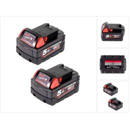 Akku Starter 18V Set mit 2x M18 B5 Akku 18V 5,0Ah - Milwaukee