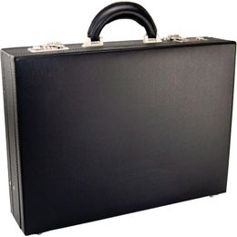 Monolith - Monoilth Diplomaten Koffer mit silbernen Zahlenschlösser - Schwarz - pvc Body