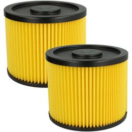 2x Faltenfilter kompatibel mit Lidl Parkside pnts 1400 F2, 1500 A1, 1500 B2, 1500 B3, 1500 C4 Staubsauger - Filter, Patronenfilter, gelb - vhbw
