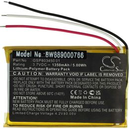 Akku Ersatz für jbl GSP803450 01 für Ladestation (1350 mAh, 3,7 v, Li-Polymer) - vhbw