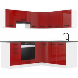 Belini - Küchenzeile Küchenblock Küche L-Form Sarah Küchenmöbel mit Griffe, Einbauküche ohne Elektrogeräten mit Hängeschränke und Unterschränke, ohne