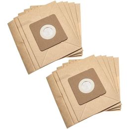 10x Staubsaugerbeutel kompatibel mit Rowenta RO2451, RO2451WA, RO2455, RO2455WA, RO2465 Staubsauger - Papier, 17,7cm x 17,5cm, Sandfarben - vhbw