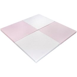 Dormalit - Premium Baby Krabbeldecke, Spieldecke rosa 120x120x5 cm, 3 um 1
