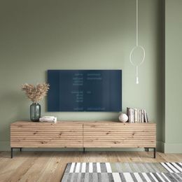 Selsey - lammelo - TV-Möbel 140 cm - Eiche Lamelle