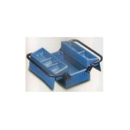 Heco - blauer metall-werkzeugkasten mit 2 fächern 330 x 175 x 140 mm - 102 3