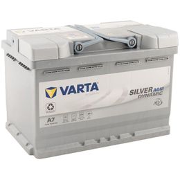 A7 Silver Dynamic agm 12V 70Ah 760A Autobatterie Start-Stop 570 901 076 inkl. 7,50 € Pfand - Varta