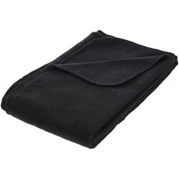 Fleecedecke - Fleece - schwarz - 125x150 cm Atmosphera Créateur D'intérieur