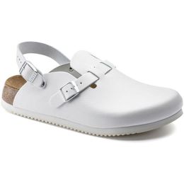 Clog Kay Superlauf, Naturleder, weiß, normal, 46 - Birkenstock