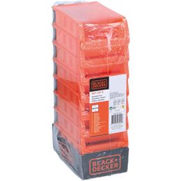 Black & Decker Black&decker - Stapelbox, 8 Stück, 160x100 mm, orange