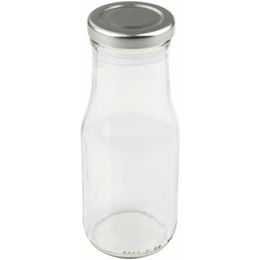 Dr. Oetker Milchflasche 250 ml, hochwertige Smoothie-Flasche mit Deckel, luftdichte Saftflasche, Flasche zum Selbstbefüllen, Vorratsglas mit Schraubverschluss