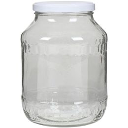 BURI Einmachglas 1,7 L Vorratsglas Einweckglas Konservenglas Gurkenglas Schraubdeckel