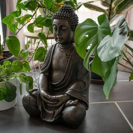 etc-shop - Buddha Figur Ess Zimmer Garten Außen Deko Skulptur braun Statue Feng Shui Asia