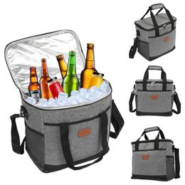 Kühltasche leicht und wasserdicht Kühltaschen mit Kühlakku Picknicktasche 15 Liter.Grau - HENGDA