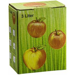 Hausmarke Bag in Box Karton 3 l Liter Apfelsaft Schachtel Saftkarton Faltkarton Pappkarton