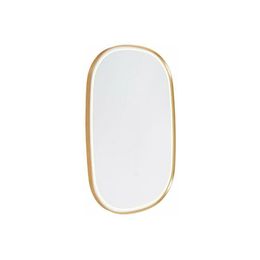 Qazqa Badezimmerspiegel Gold inkl. LED mit Touchdimmer oval - Miral - Gold