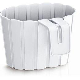 Prosperplast - Pflanzkübel/Blumenkübel Kunststoff boardee Basic Weiß 2,2L - 19x21x13 cm