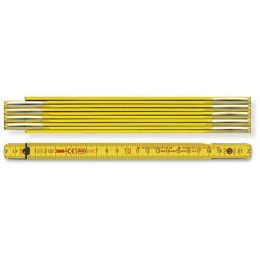 Holzgliedermaßstab 9002 10 Stück gelb Länge 2 m Gliederstärke 3,0 mm - BMI