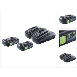 Energie Set 2x bp 18 Li 3,0 c Akku 18 v 3,0 Ah / 3000 mAh Li-Ion ( 2x 577658 ) + tcl 6 duo Doppel Ladegerät ( 577017 ) - FESTOOL