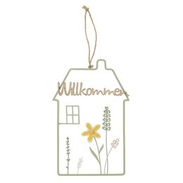 my home Deko-Hänger Metallschild Haus mit Blume