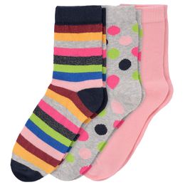 Topolino 3 Paar Mädchen Socken in bunten Dessins