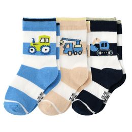 Topomini 3 Paar Baby Socken mit Fahrzeug-Print