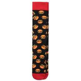 VanVaan 1 Paar Herren Socken mit Burger-Motiven