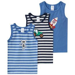 Topomini 3 Baby Unterhemden in verschiedenen Dessins