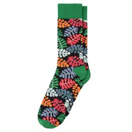 VanVaan 1 Paar Herren Socken mit bunten Blättern