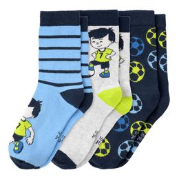 Topolino 3 Paar Jungen Socken mit Fußball-Motiven
