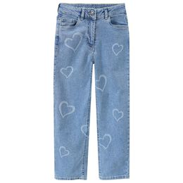 Yigga Mädchen Jeans mit Herz-Print
