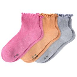 Topolino 3 Paar Mädchen Socken mit Glitzer