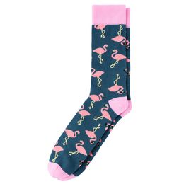 VanVaan 1 Paar Herren Socken mit Flamingo-Motiven