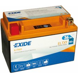 ELTX9 Li-Ion Lithium Motorradbatterie 12V 3Ah 180A inkl. 7,50€ Pfand - Exide