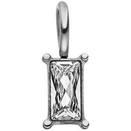 PURELEI Kettenanhänger Schmuck Geschenk Stone Halsschmuck Anhänger Halskette, 2116-Charm, mit Zirkonia (synth), silberfarben|weiß