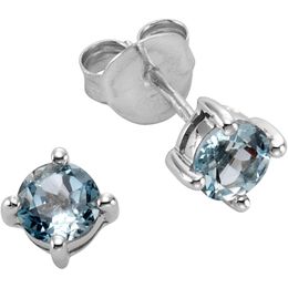 Firetti Paar Ohrstecker Schmuck Geschenk, Ohrringe Solitär, Silber 925, mit Blautopas (behandelt), blau|silberfarben