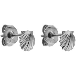 PURELEI Paar Ohrstecker Schmuck Geschenk Shell Muschel Ohrringe, 22391, silberfarben