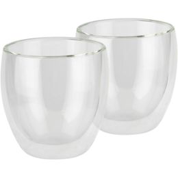 APS Teeglas TWINZ, Borosilikatglas, Ø 8,5 cm, H: 8,5 cm, 230 ml, 2-teilig, weiß
