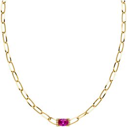 PURELEI Collier Schmuck Geschenk Romance, 23452, mit Zirkonia (synth), gelb|goldfarben|rosa