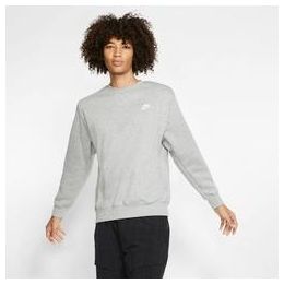 NIKE Sportswear Club Fleece Crew Sweatshirt Herren dk grey heather/white XL