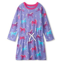 Hatley - Langarm-Kleid SUPERSTAR HORSES in purple, Gr.104